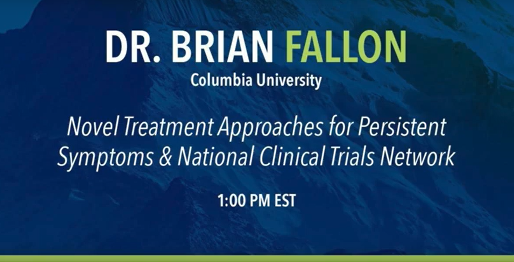 La conférence du Dr Brian Fallon sur les symptômes persistants au ...