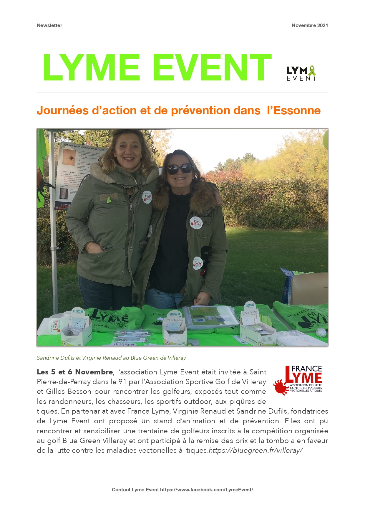 Retour en images sur le stand de prévention au Golf Blue Green avec ...